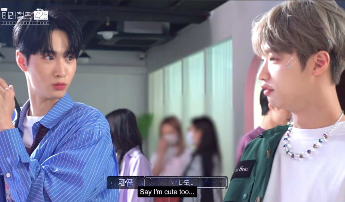 nat ^^ on Twitter: "dongpyo to siyoung: you are so cute! khael: how about me? say i’m cute too ...