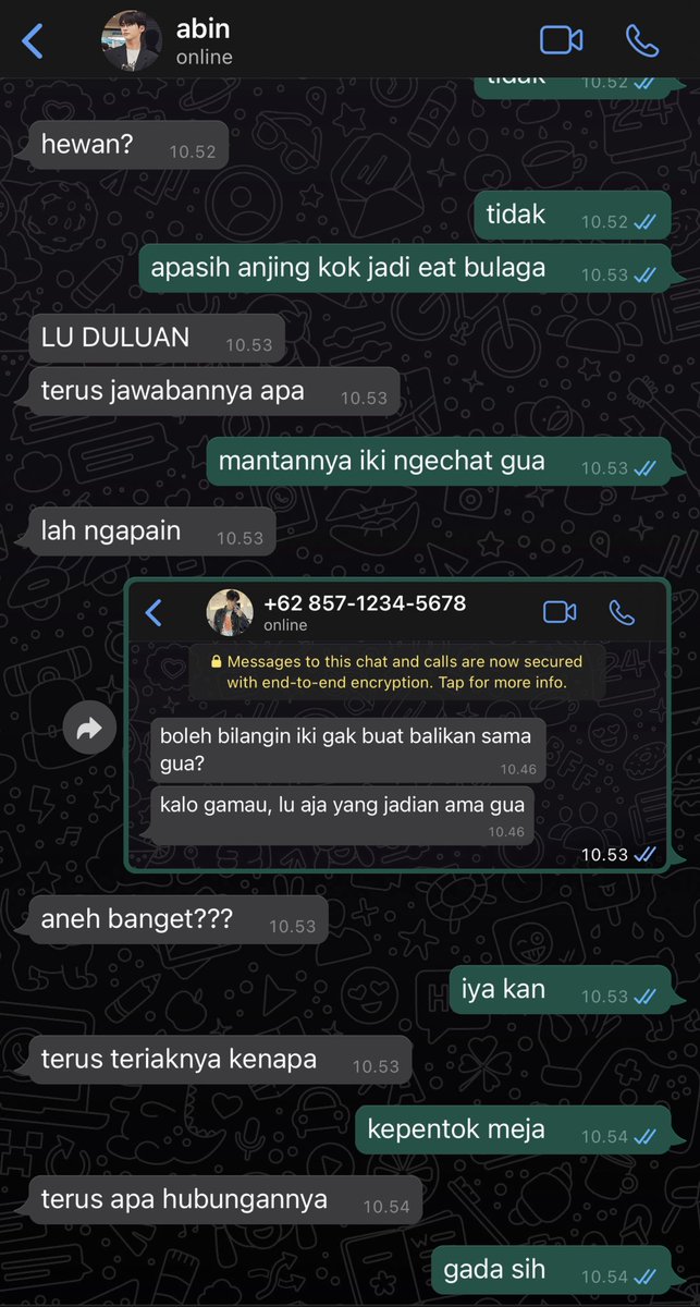 arici on Twitter: "86. absen yang capek baca chatan abin koko"