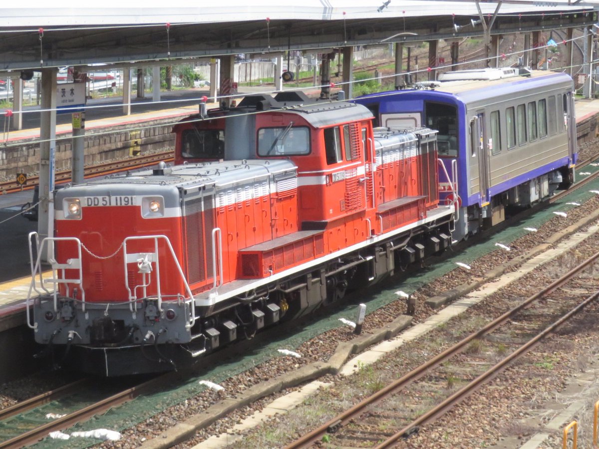 えぬやま on Twitter: "5/21 JR西日本DD51形DD51 1191+キハ120形キハ120-12 配8732レ 草津行(→配8722レ) 今日は··· 後藤から出場したキハ ...