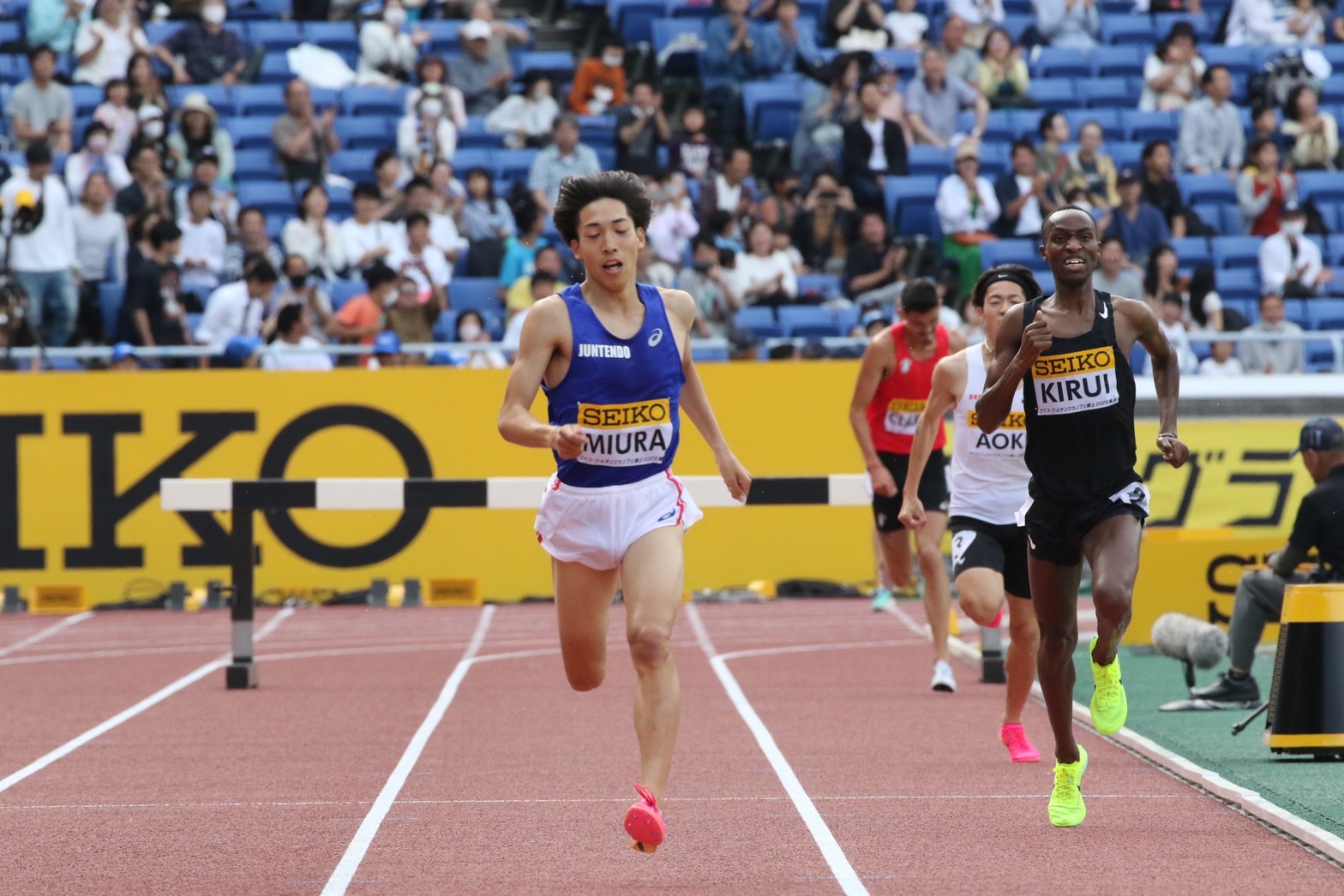 セイコー ゴールデングランプリ陸上 on Twitter: "【#セイコーGGP #世界体感】 男子3000m障害物決勝 1位🥇#三浦龍司（順天堂大学）8分19秒07 2位🥈#アモス・キルイ ...