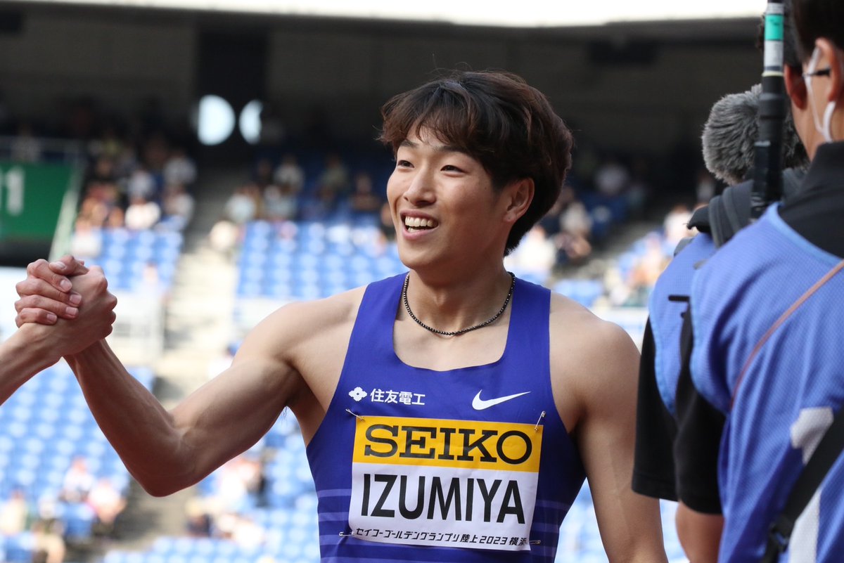日本陸上競技連盟 on Twitter: "RT @goldengrandprix: 【#セイコーGGP #世界体感】 男子110mハードル決勝（+0.8） 1位🥇#泉谷駿介（住友電工）13秒 ...