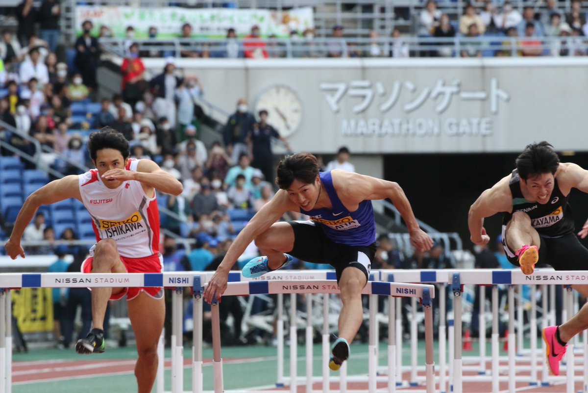日本陸上競技連盟 on Twitter: "RT @goldengrandprix: 【#セイコーGGP #世界体感】 男子110mハードル決勝（+0.8） 1位🥇#泉谷駿介（住友電工）13秒 ...