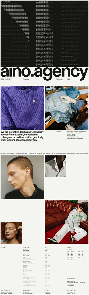 デザインのこと - Web design gallery on Twitter: "動きのあるデザイン。 （なんだかクールです） AINO — DESIGN AND TECHNOLOGY ...