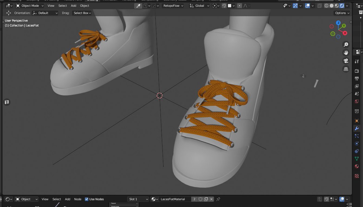 プロパー屋 on Twitter: "RT @masatomo03: 靴ひもはblenderの有料のGeometory Nodeで一瞬で出来た。https://blendermarket ...