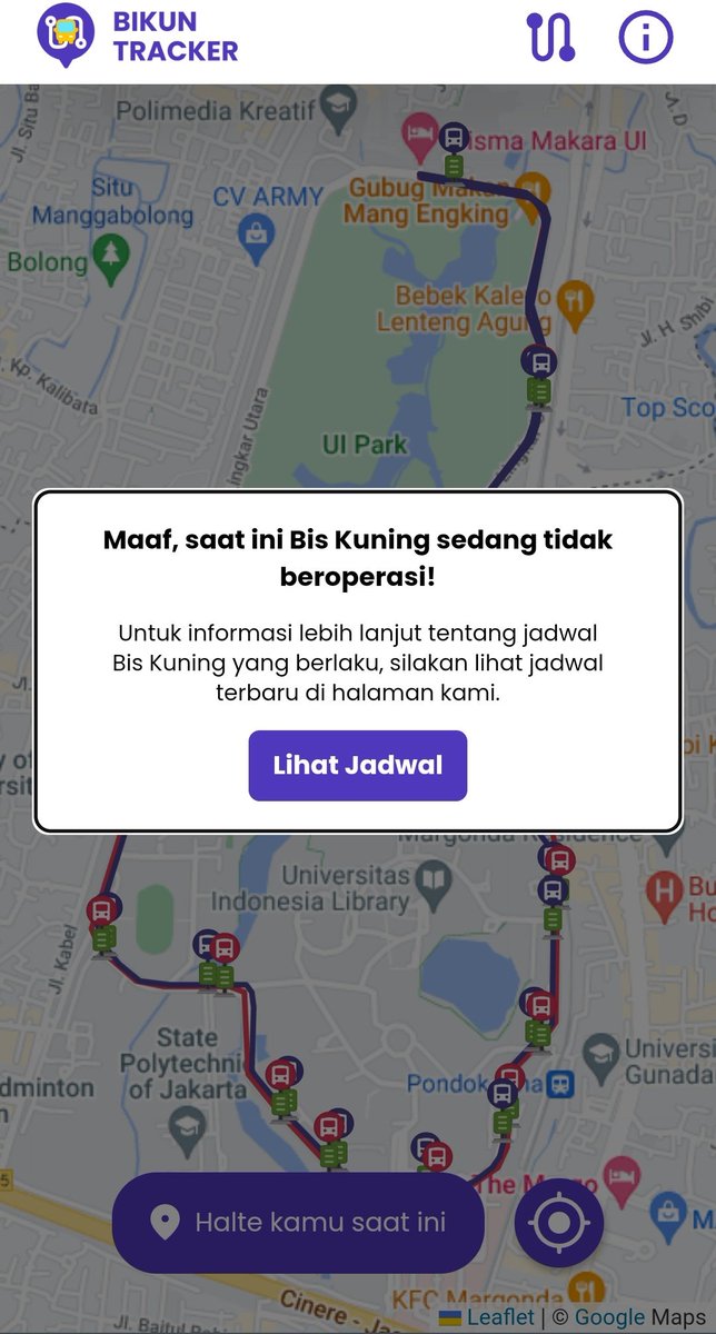 nath²² | h-6 road to utbk-snbt! on Twitter: "RT @bucin_ui: Keren banget udah ada Bikun Tracker ...