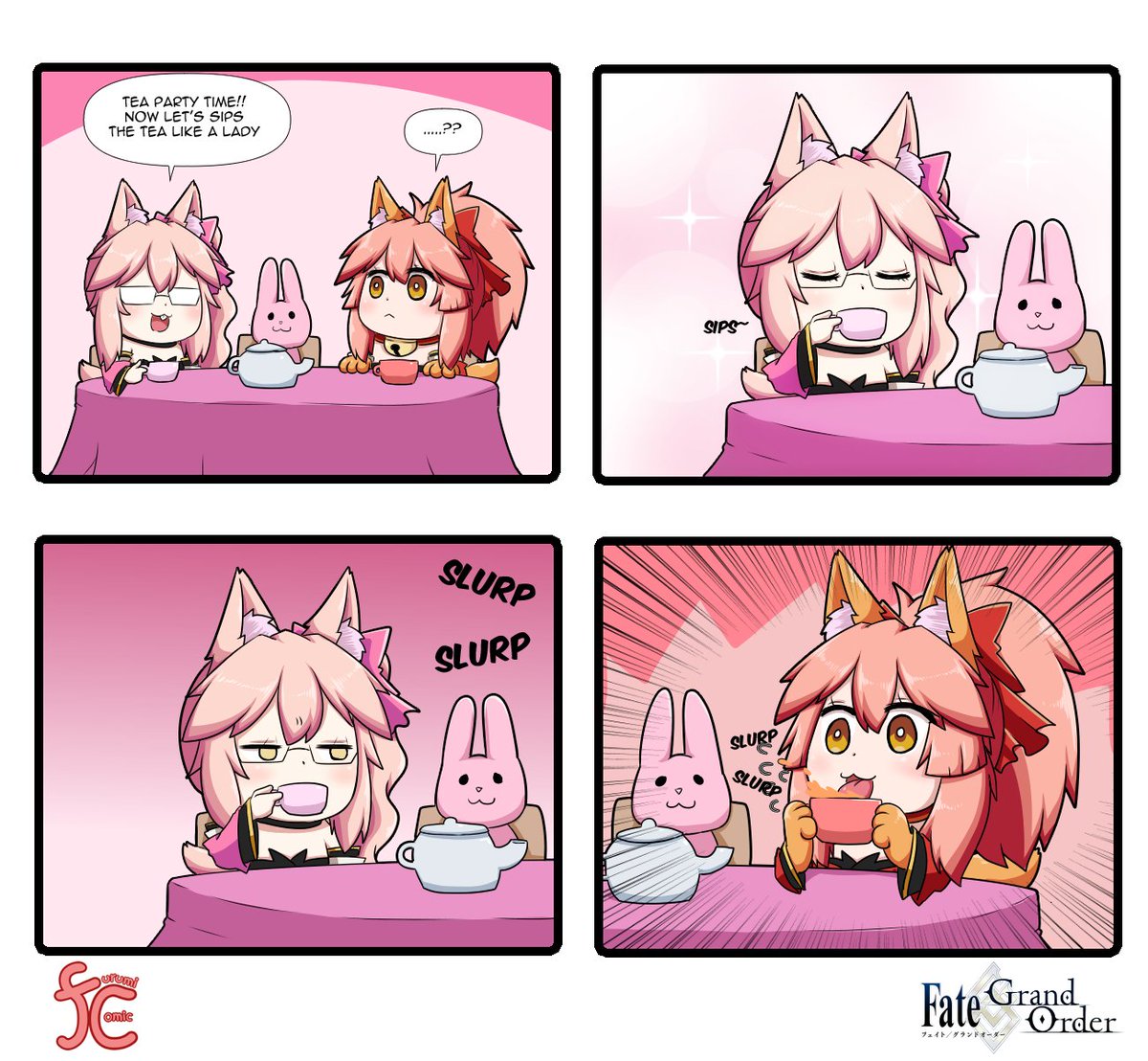 「A mini tea party. #FGO #FateGO #タマモキャット」Furumiの漫画