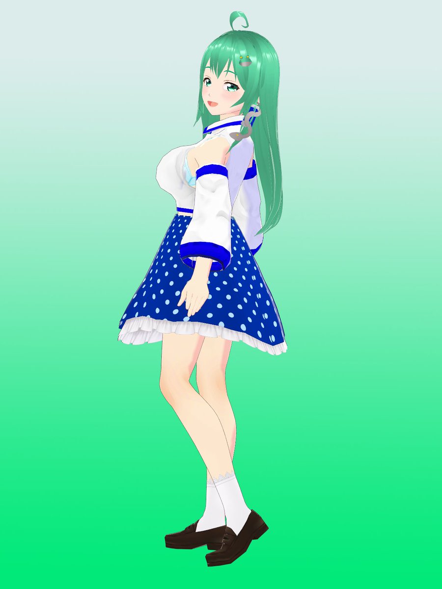 フランク・ベル@求職中から一歩進む on Twitter: "RT @v_tarrow_aniue: 仲の良い相互フォロワーさんの推しキャラをVroidでモデリングしてみました。 東風谷早苗 ...