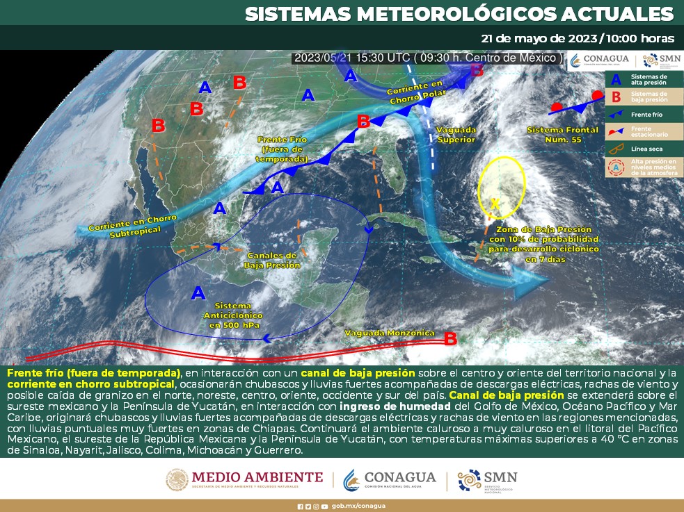 Naturaleza GTO on Twitter: "RT @conagua_clima: Conoce los fenómenos #Meteorológicos que hoy ...