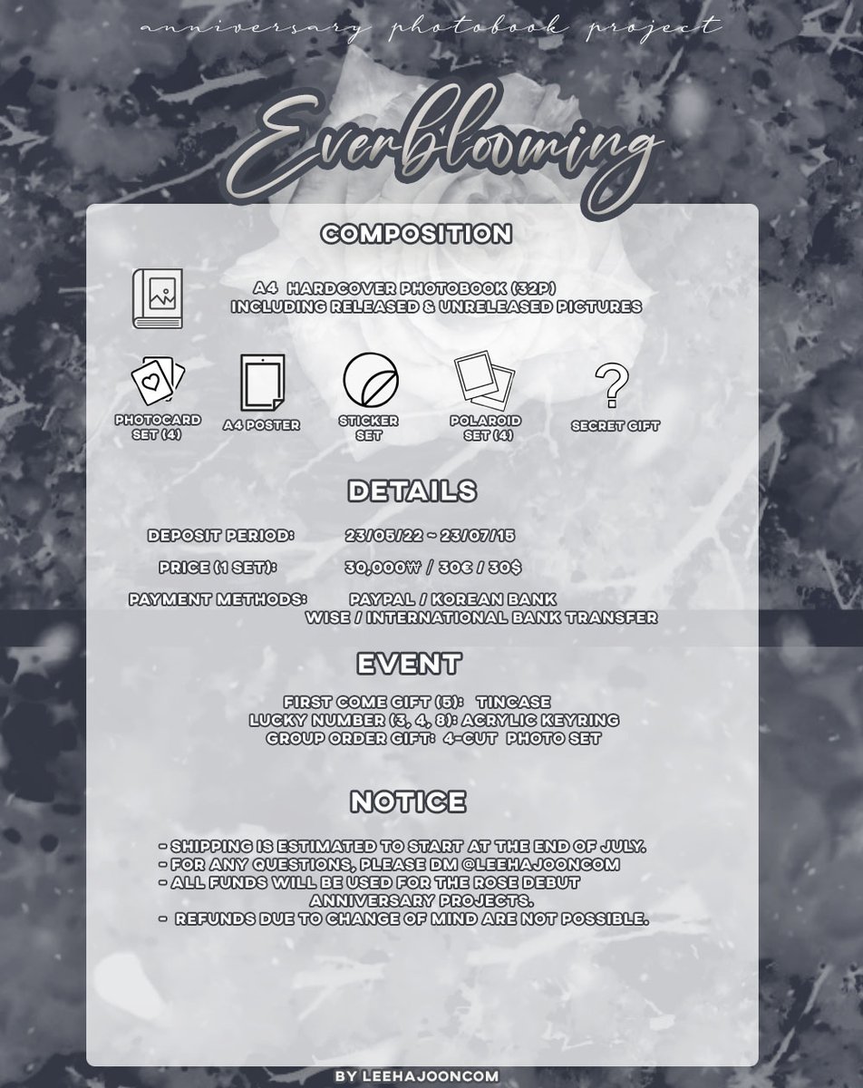 leehajooncom 🌹 on Twitter: " EVERBLOOMING - the rose anniversary photobook project 23.05.22 ~ 23 ...