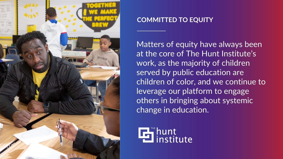 The Hunt Institute on Twitter: "Fighting for equitable education is not a one-time action, it’s ...