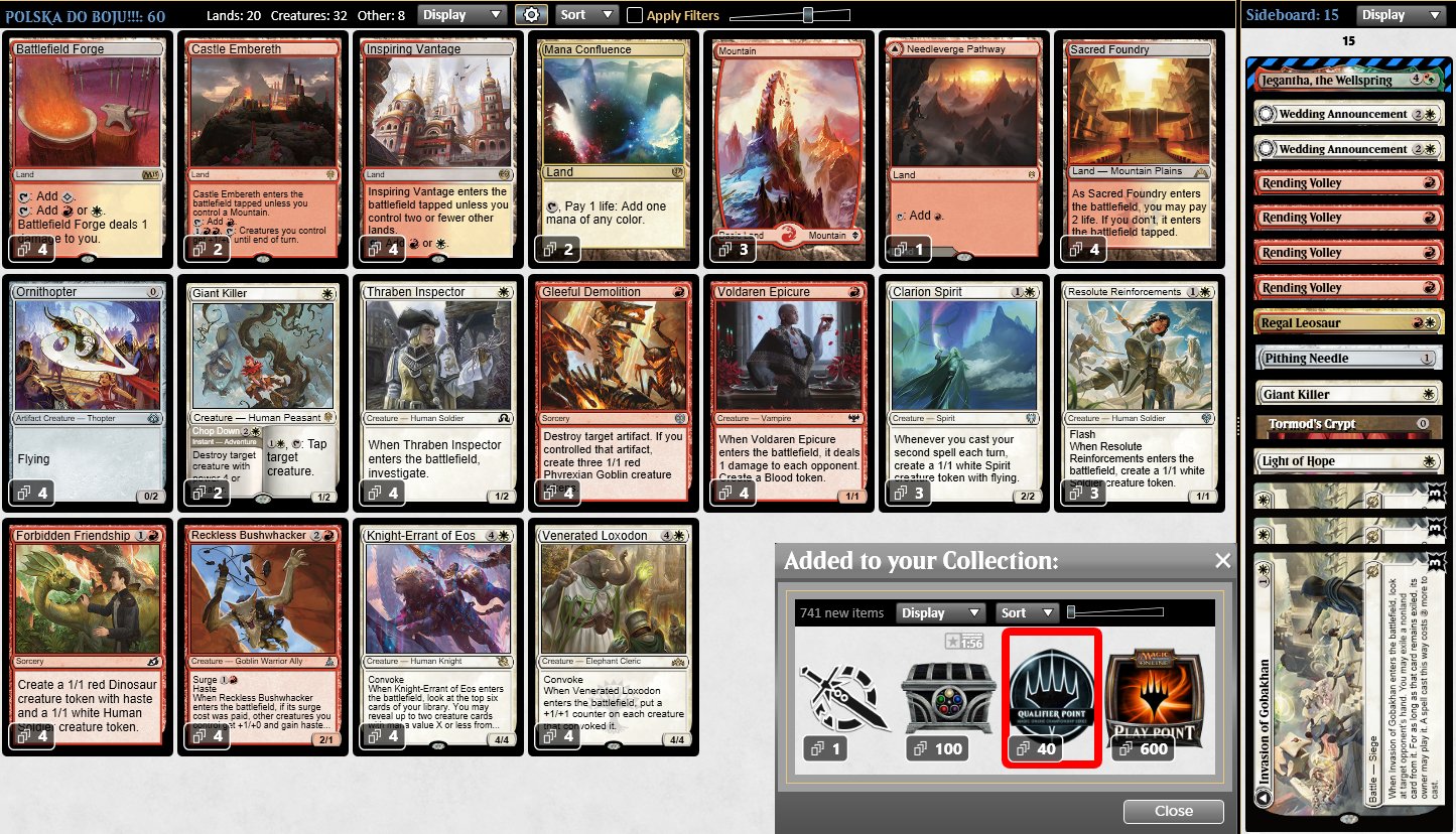 SodekMTG on Twitter: "I WON PIONEER CHALLENGE WITH BOROS CONVOKE🔥 The deck is real - it's a ...