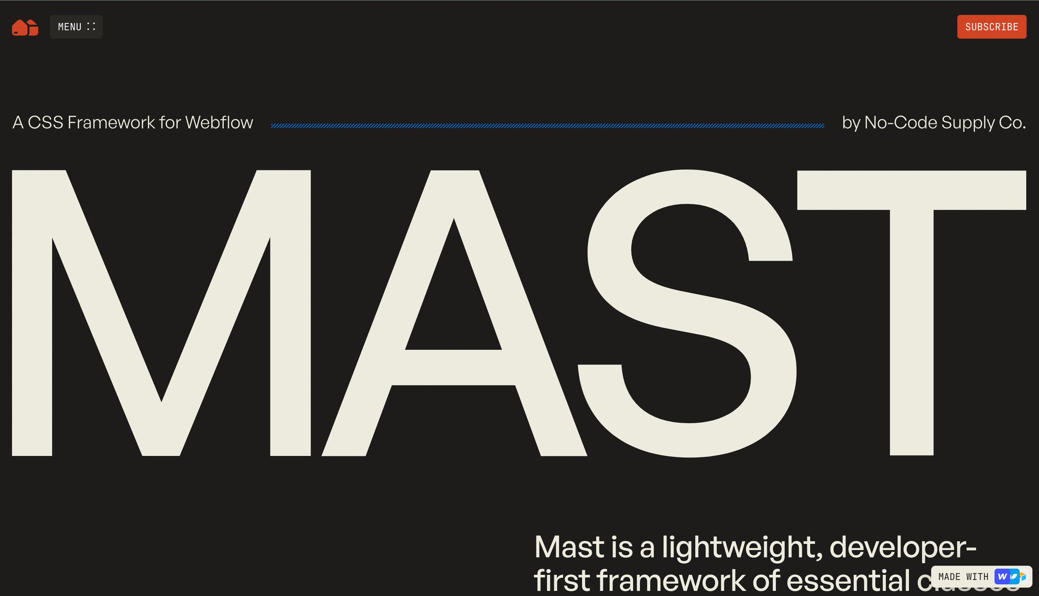 Ray | Landing Pages 🧪 on Twitter: "Came across Mast (Framework for @webflow) last week and I ...
