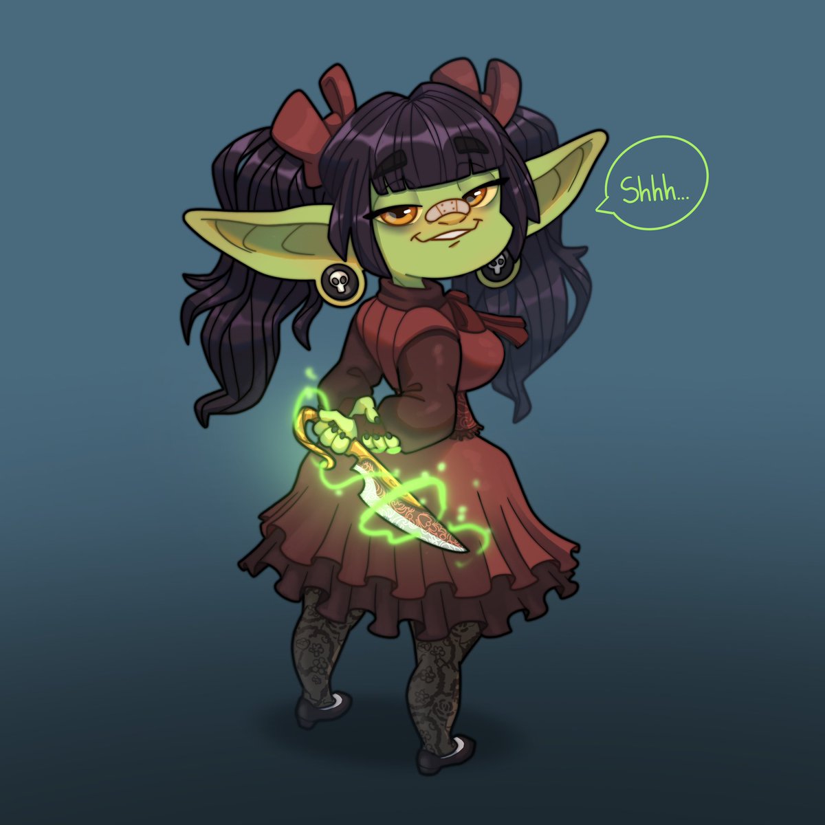 Phoebe Bane🔪| Goblin VTuber(Debut TBA) on Twitter: "It me! Phoebe~!"