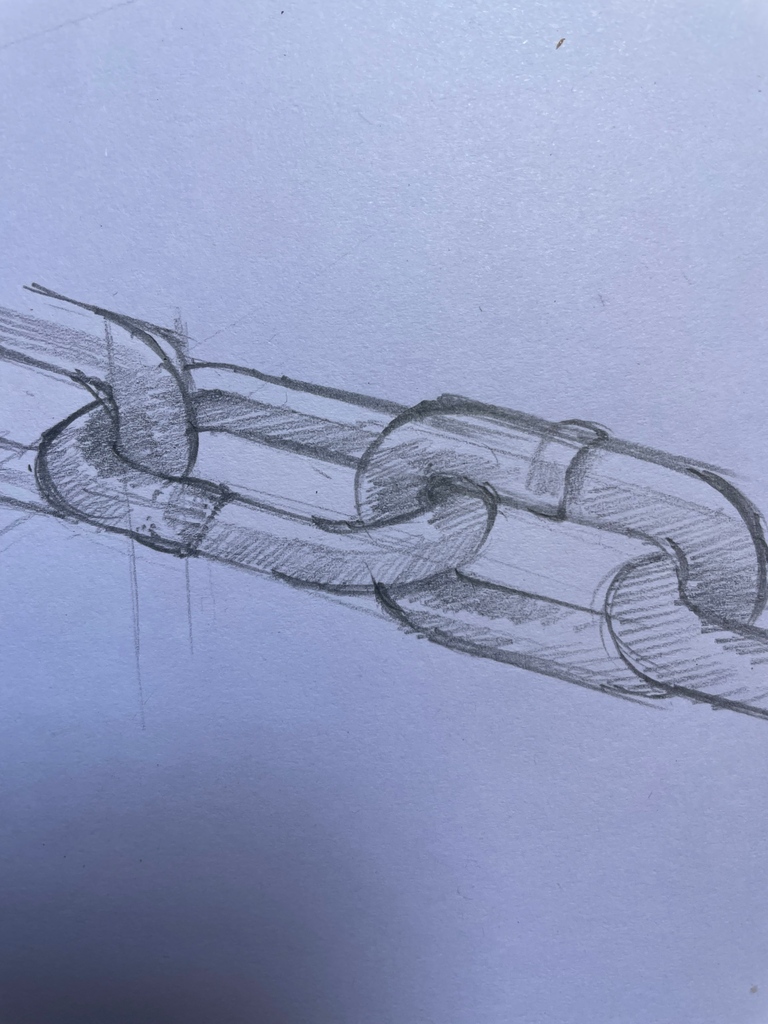 Chain Pencil Drawing