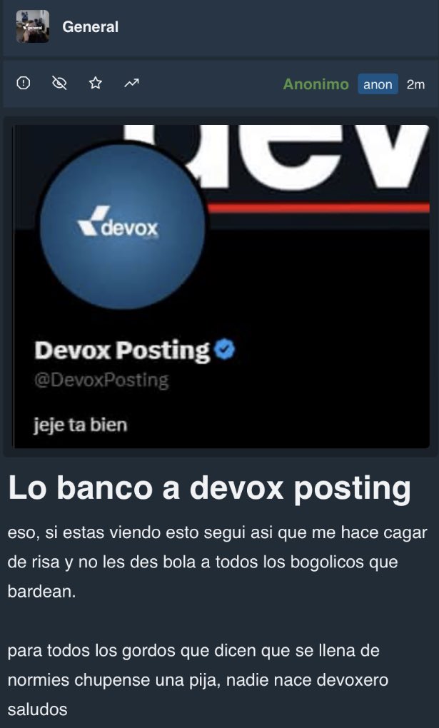 Devox Posting on Twitter: