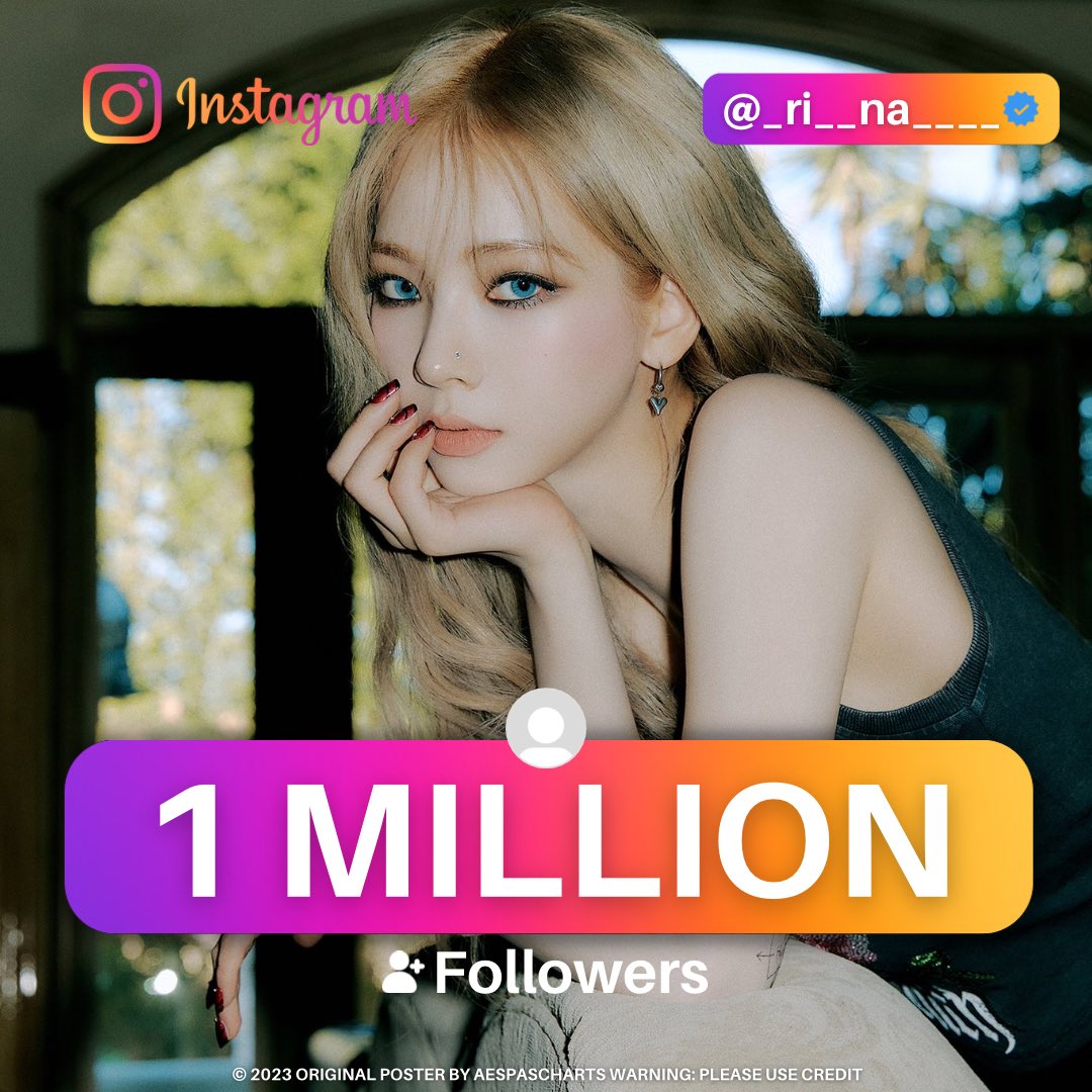 æspa’s charts📊 🌶️ #SPICY on Twitter: "KARINA (_ri__na____) has surpassed 1M followers on ...