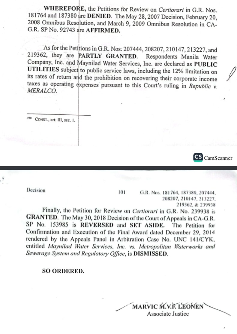 Abs Cbn News On Twitter Supreme Court Says Maynilad And Manila Water