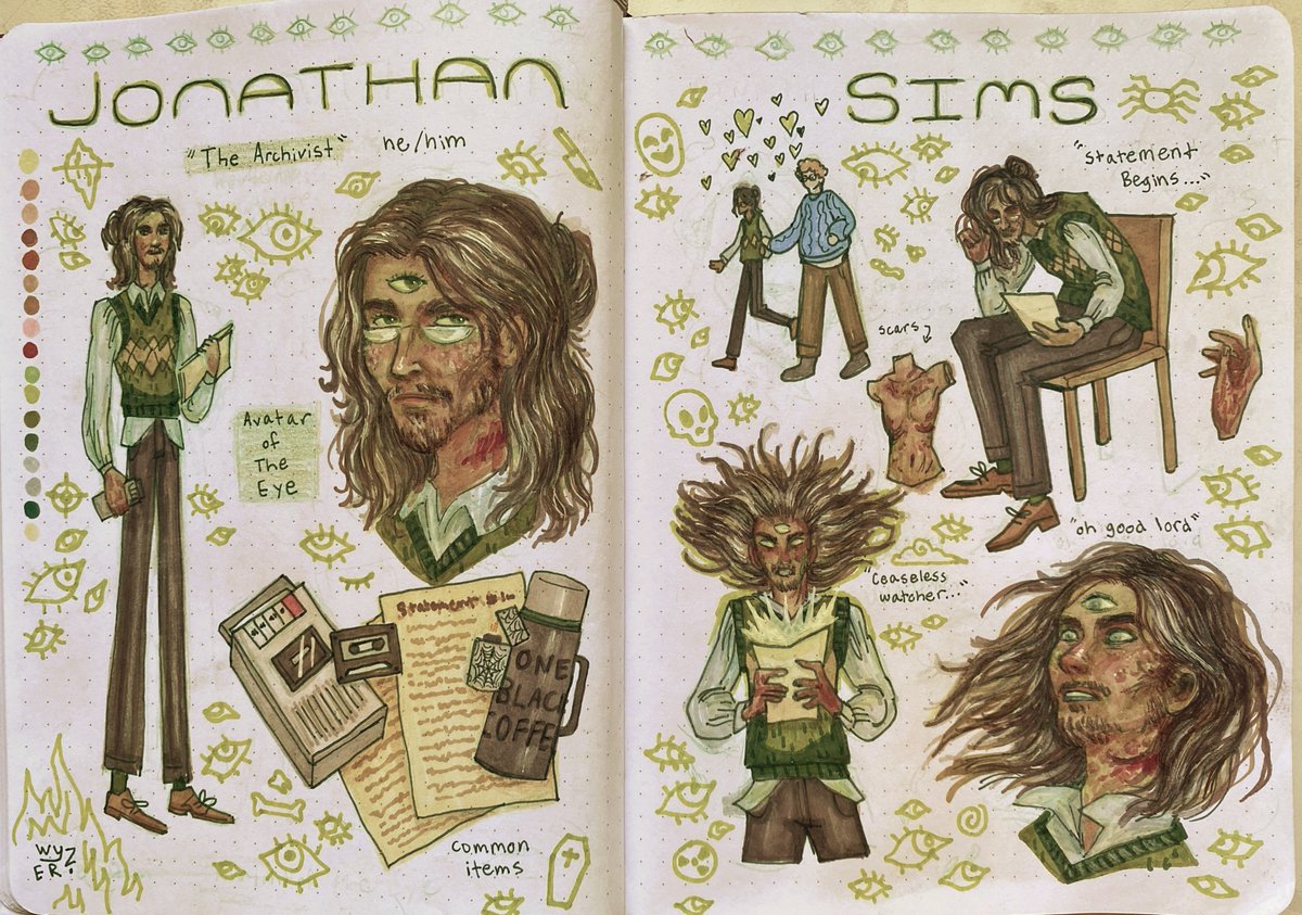 「Here are some of my rough early designs of TMA characters fo」Celia 🎗の漫画