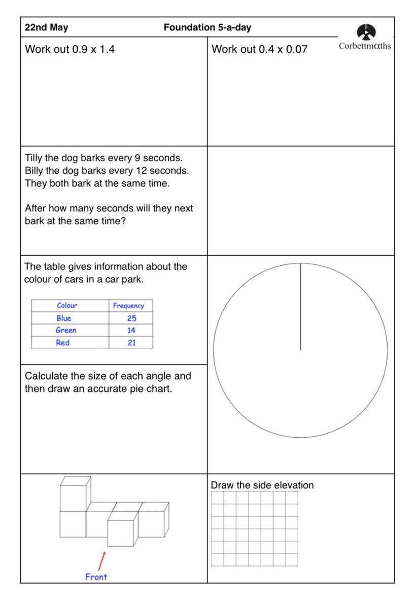 Corbettmaths on Twitter: "Studying for Foundation GCSE Maths? Try today's Foundation or the ...