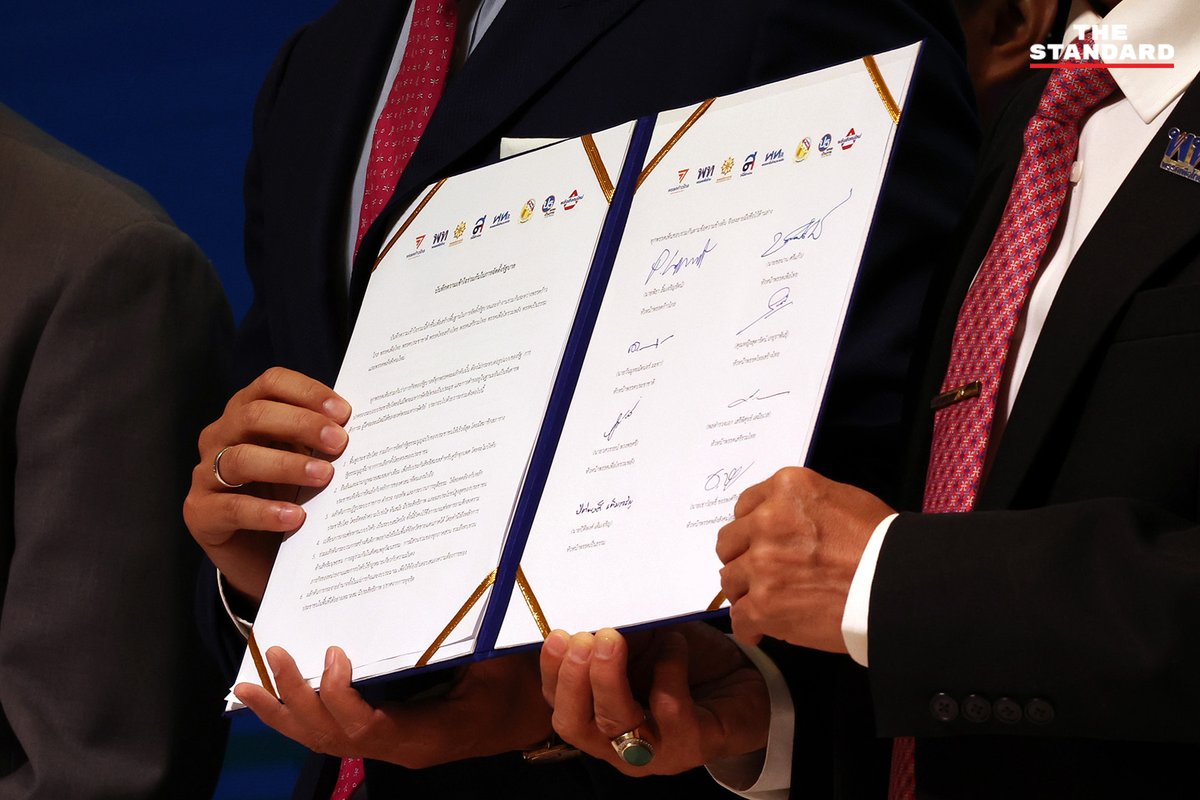 THE STANDARD on Twitter: "(1) เลือกตั้ง 2566 : ก้าวไกล – 7 พรรคฝ่ายประชาธิปไตย ร่วมลงนาม MOU 23 ...
