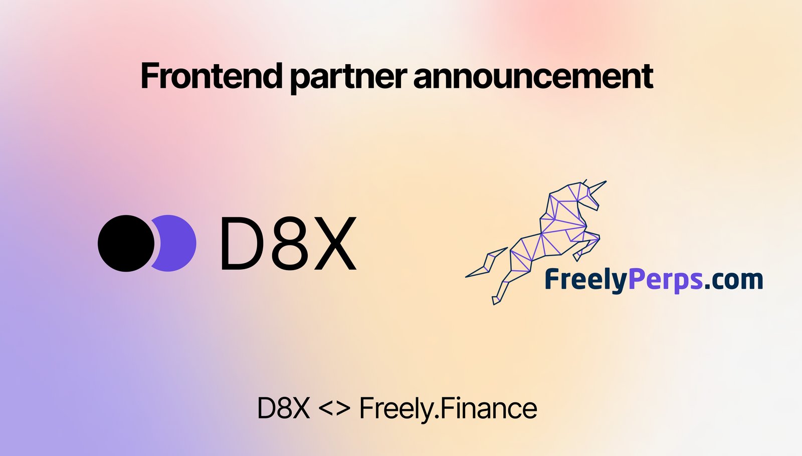 D8X on Twitter: "🚨🎉 We’re proud to announce our first frontend partner, @FreelyFinance 🔊 Freely ...