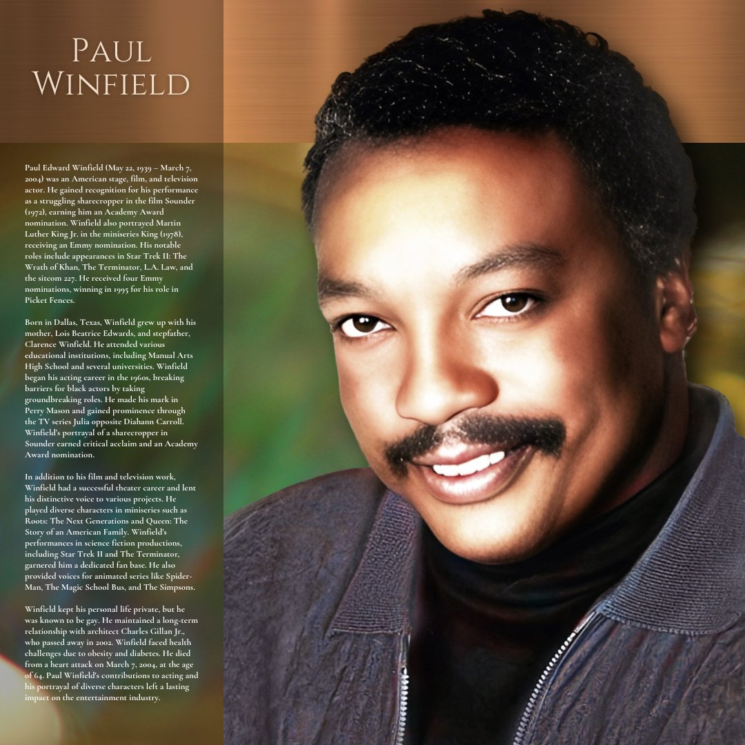 Black Kudos on Twitter: "Remembering Paul Winfield. http://wikiwand.com/en/Paul_Winfield…"