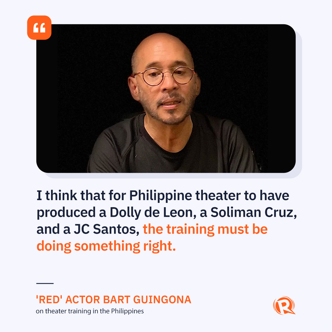 Rappler on Twitter: "'Red' star Bart Guingona, interviewing his co-actor JC Santos, emphasizes ...