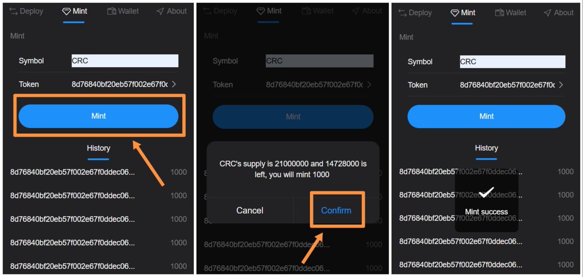 𝟎𝐱Kevin（🖤，💙） on Twitter: "BCH20来了，CRC Mint教程： 名字：CRC 总量：21000000 精度：8 单次上限：1000 mint网站：https ...