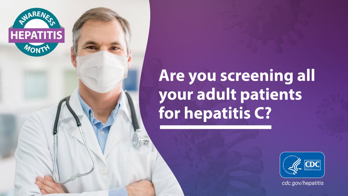 CDC on Twitter: "#HCPs: @cdchep recommends all adults get screened at least once for #HepatitisC ...