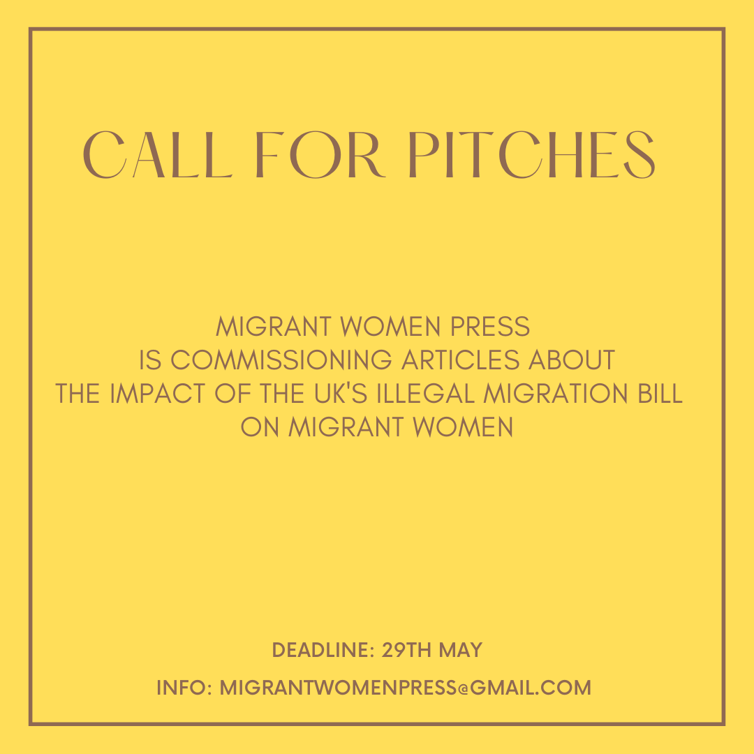 Migrant Women Press on Twitter: "📣Call for pitches! We are delighted to call migrant women to ...