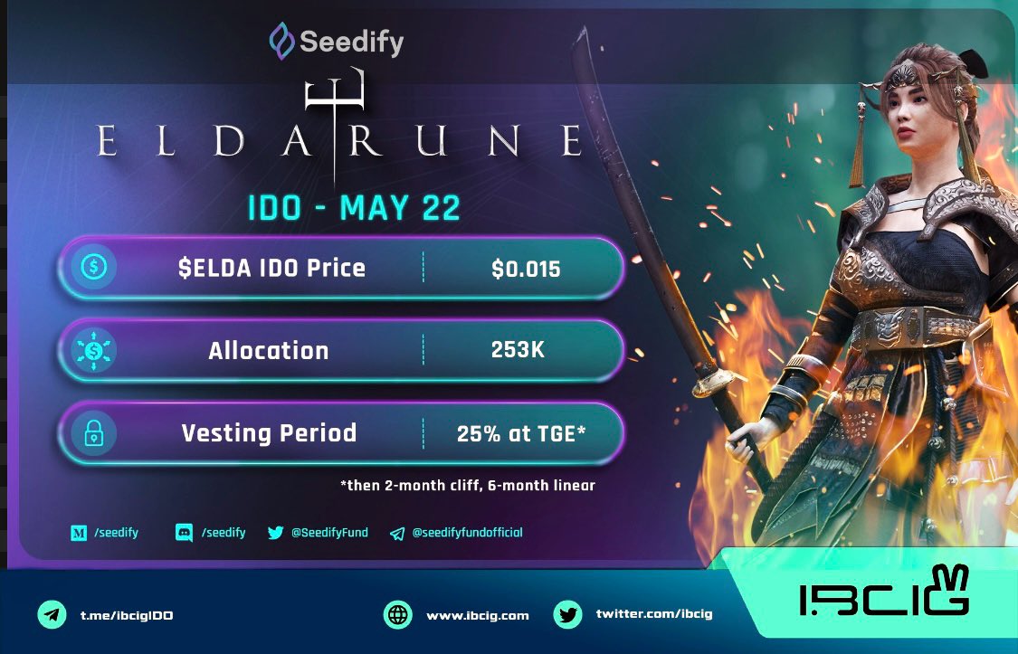 IBCIG on Twitter: "Aside Bybit listing soon, Eldarune IDO will also be live on @SeedifyFund ...