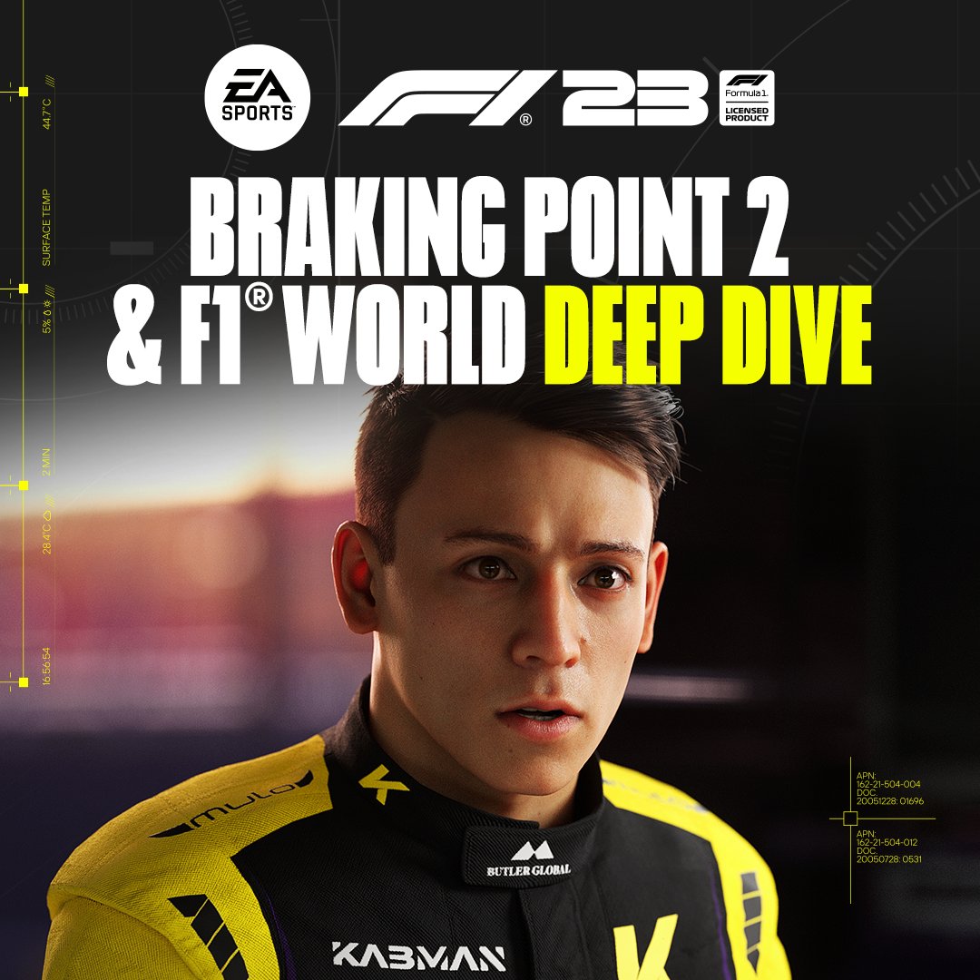 EA SPORTS™ F1® on Twitter: "The second #F123 Deep Dive will be premiering on YouTube in a few ...