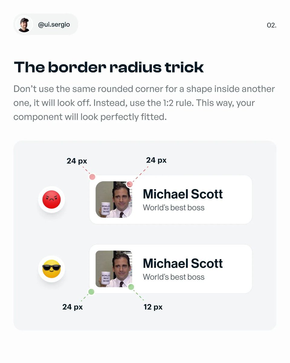 Ui Adrian On Twitter 1 The Border Radius Trick