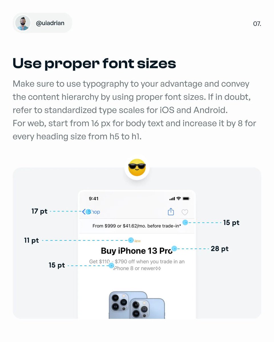 How to improve your UI designs 👇 - Thread from UI Adrian @uiuxadrian - Rattibha