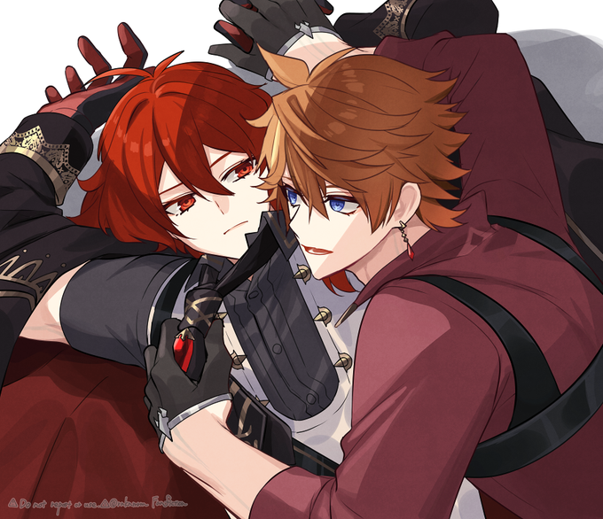 「diluc (genshin impact) blue eyes」Fan Art(Latest)｜2pages