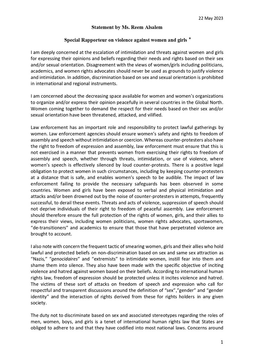 Rachael Wong On Twitter A Critical Statement By Un Special Rapporteur