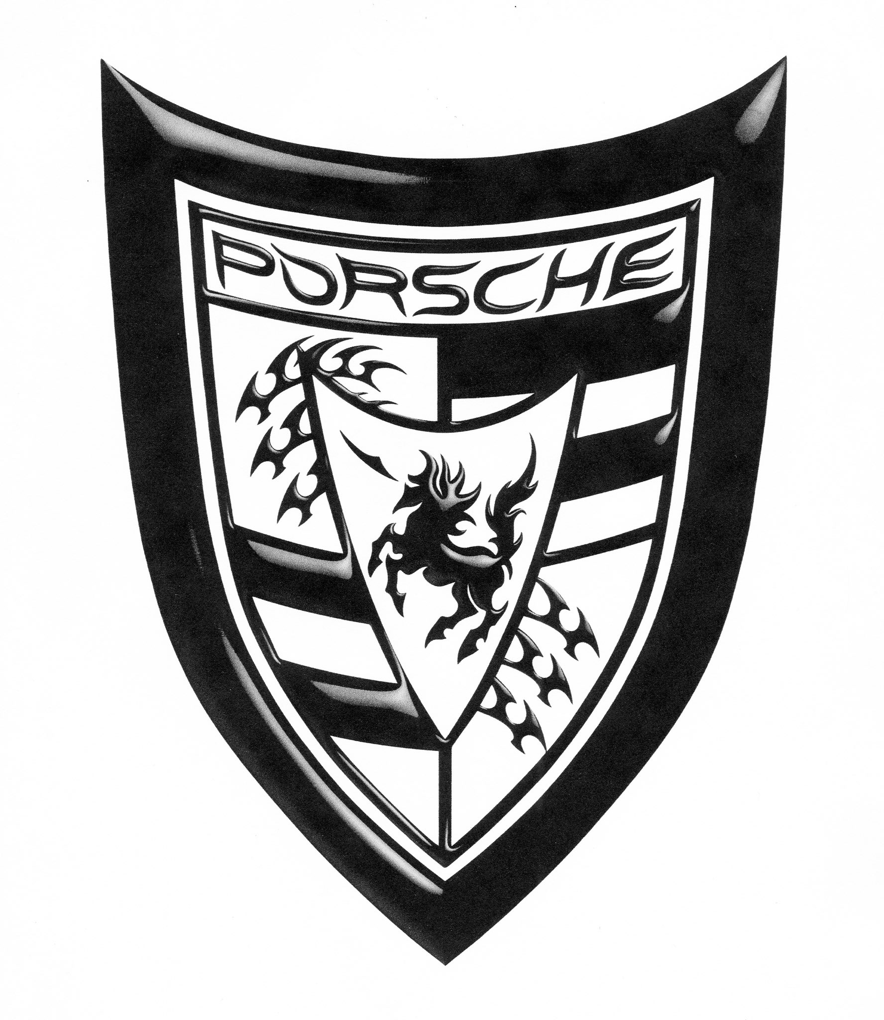 Porsche Logo Drawing