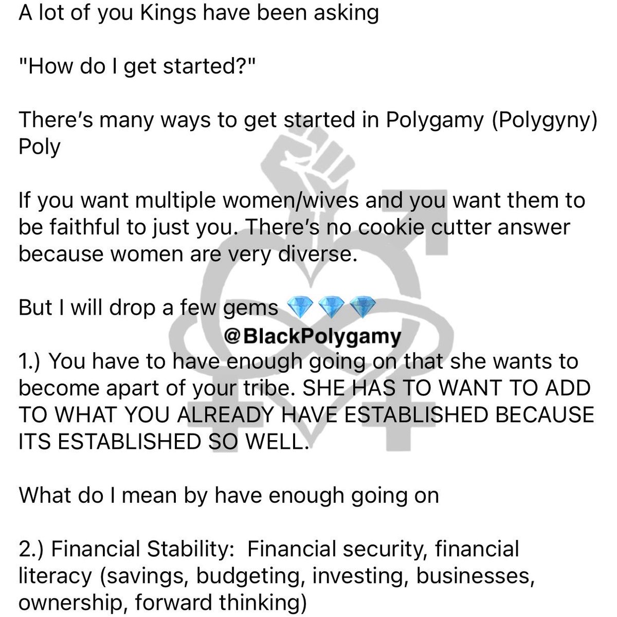Blackpolygamy On Twitter Polygamy 💞 101