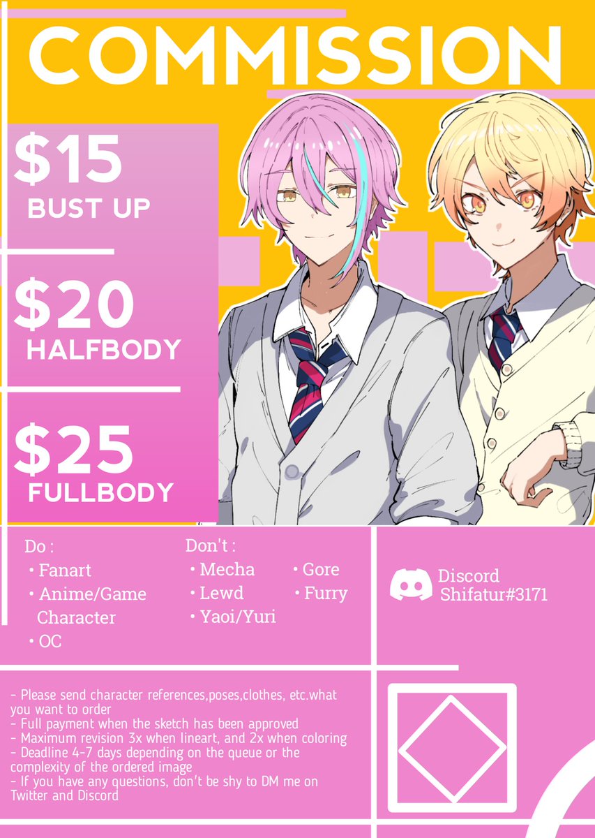 ShiFatur | Commission open (0/4) on Twitter: "Retweet are very appreciated ️ Hi Everyone, I'm ...