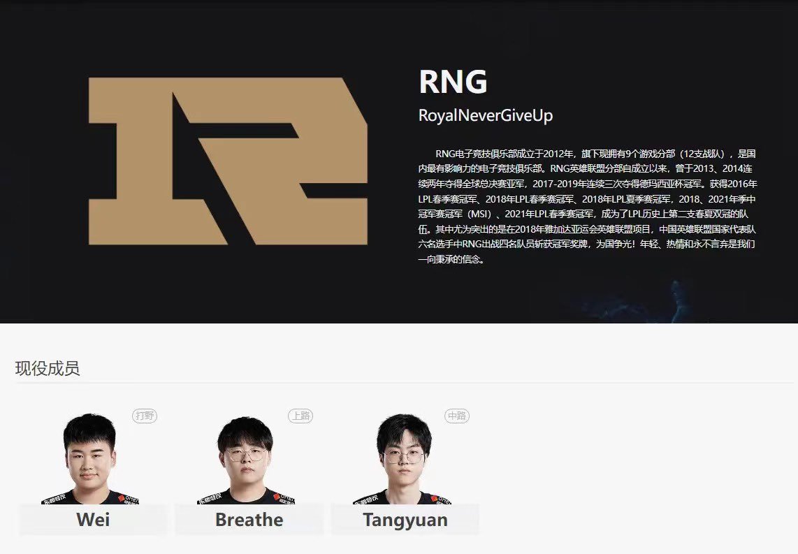 LPL Luxray on Twitter: "[Rumour] LNG GALA is completed. Neither GALA nor Ming are on the @RNG ...