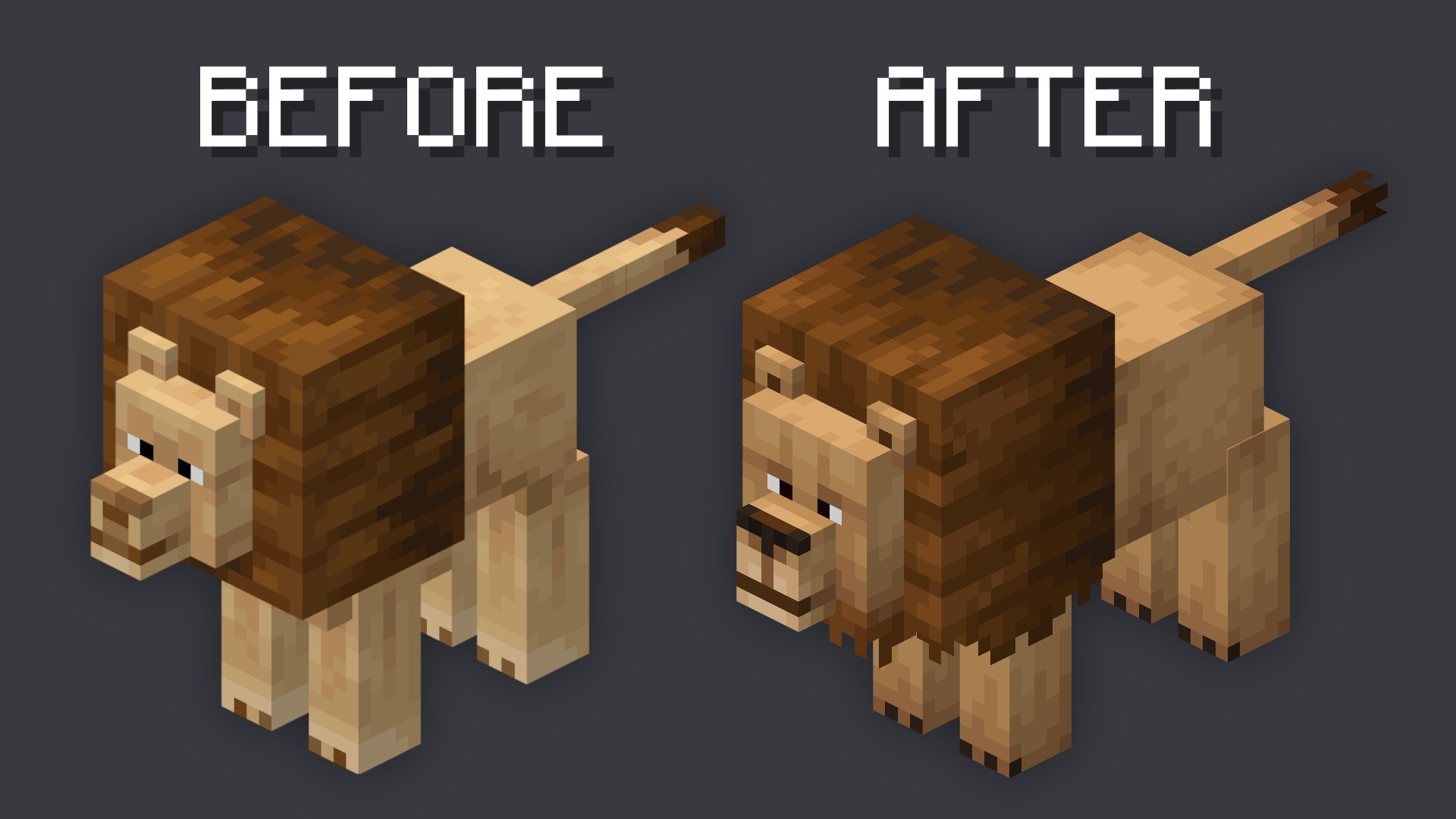 Minecraft Lion Pixel Art
