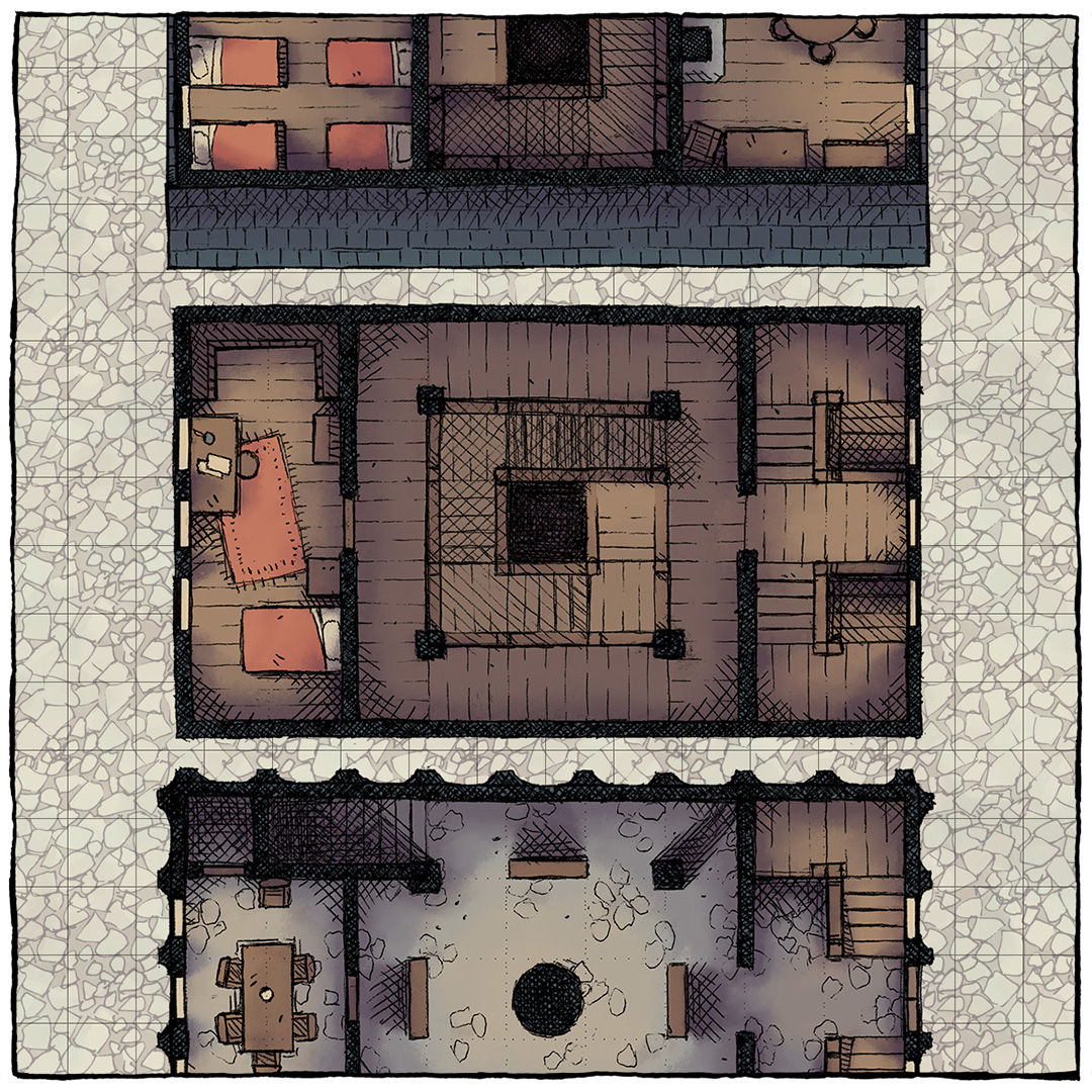 Ross on Twitter: "map is designed as a guild hall for clerics, knights, or simple adventurers ...