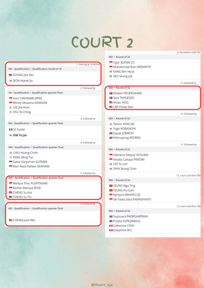 Z 💎🇲🇾 on Twitter: "2. Live score link & Order of Play: 👉🏻 https://tournamentsoftware.com/visual ...
