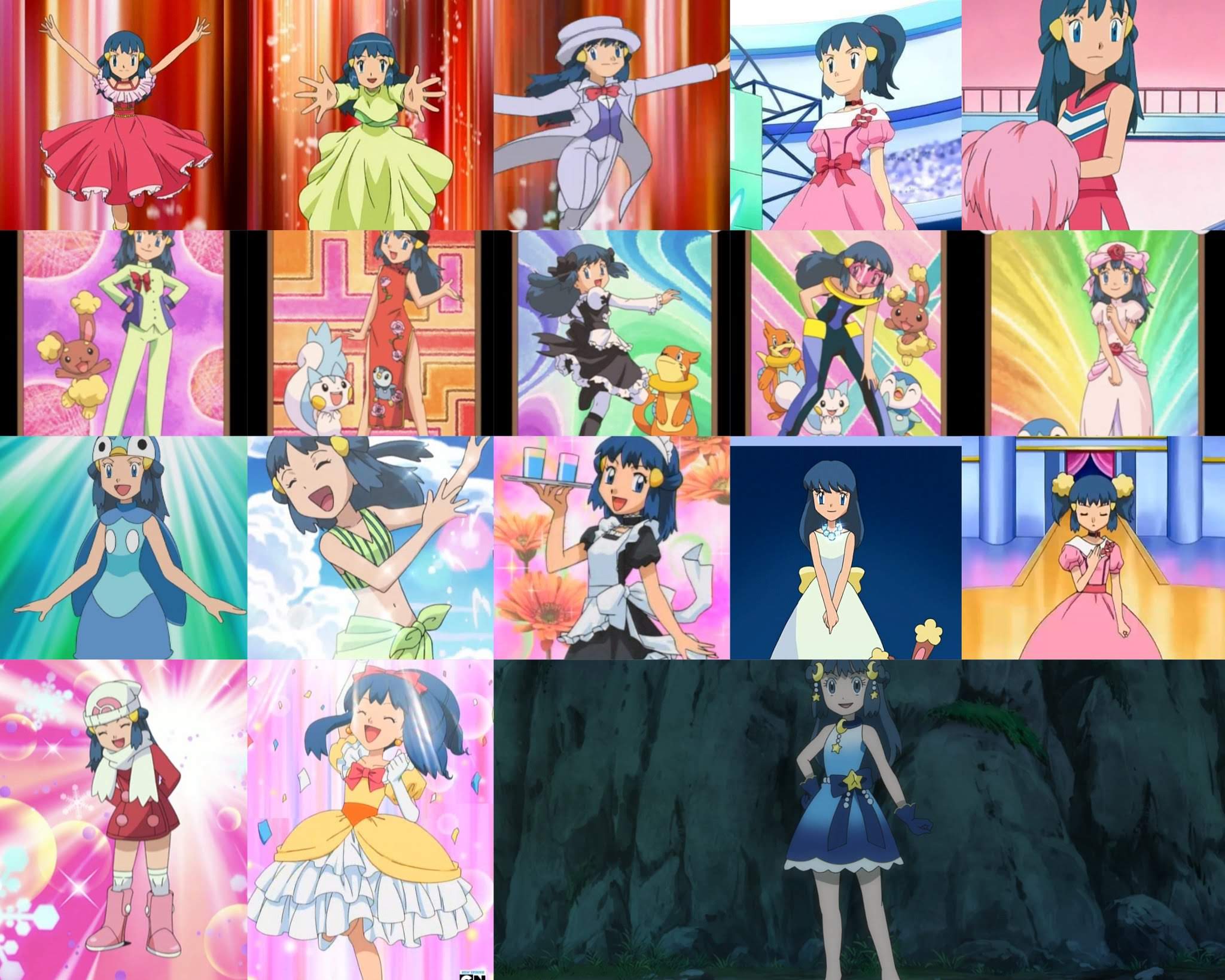 Pokemon Dawn Contest Dresses Dawn | Animated Character Database