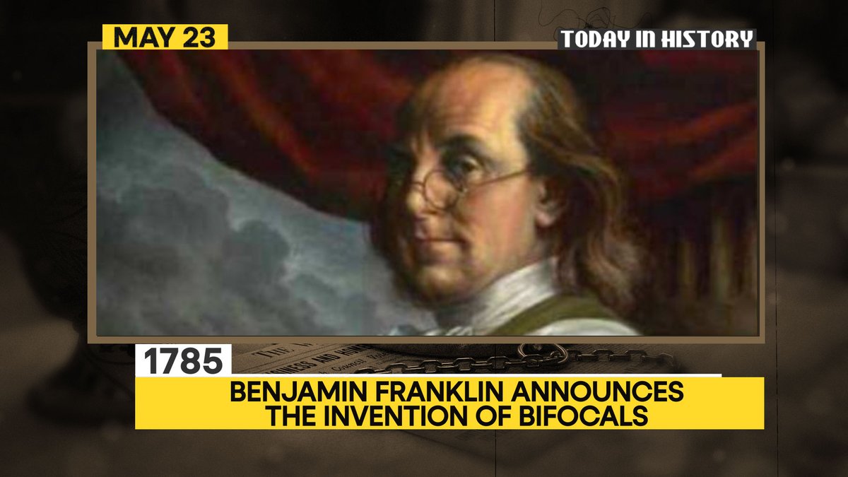 WION on Twitter: "#TodayInHistory | 1785: Benjamin Franklin announces the invention of bifocals"