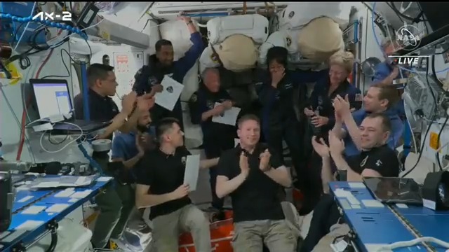 Eating Inside International Space Station