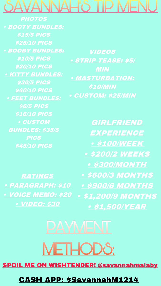 𝔠𝔞𝔱🧸 on Twitter: "RT @MalabySavannah: 40% OFF ONLYFANS THROUGH THE 30TH ️CA + WISHTENDER IN ...