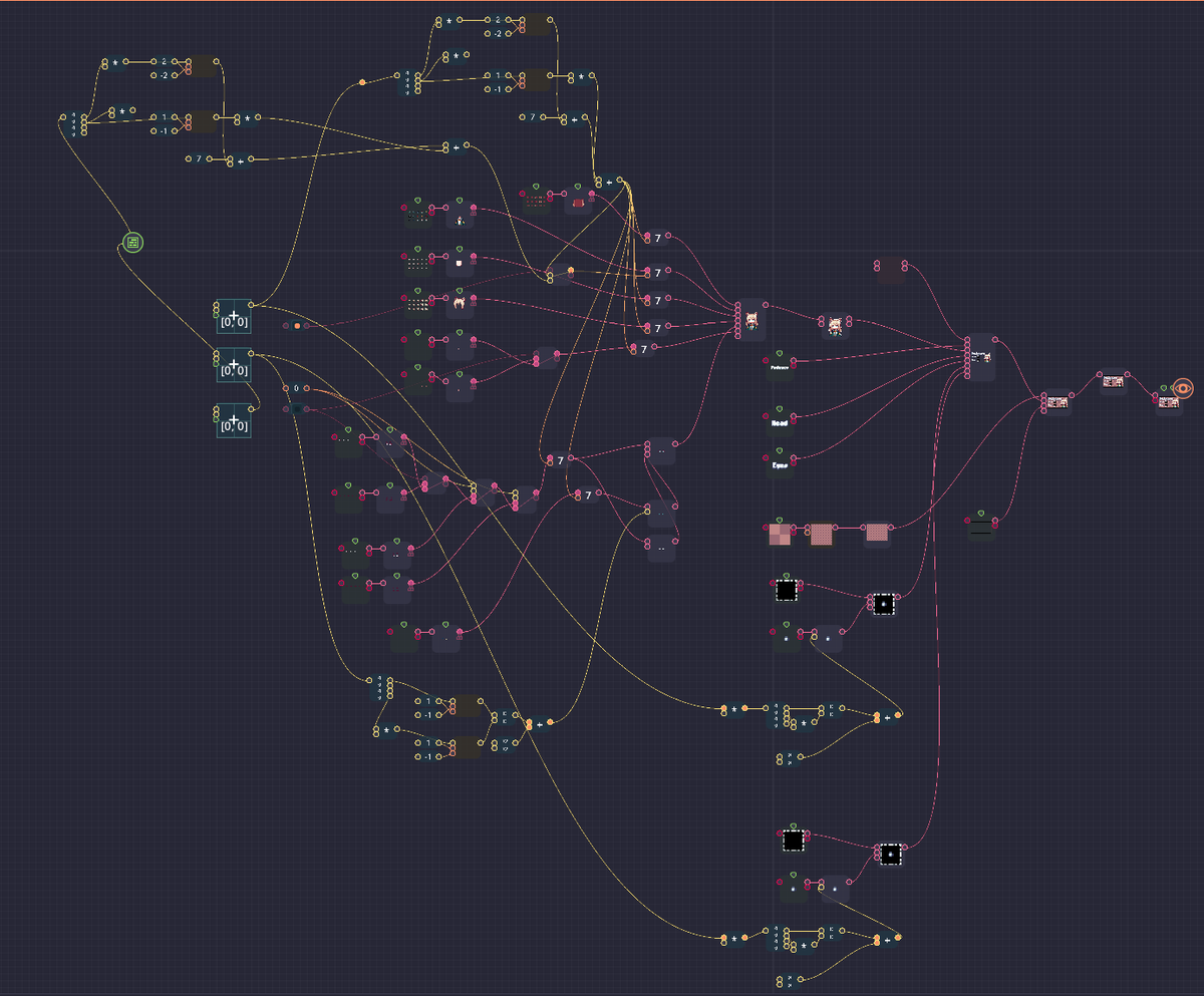 「My node graph got rather complicated. 」|A Lonesome June Bugのイラスト