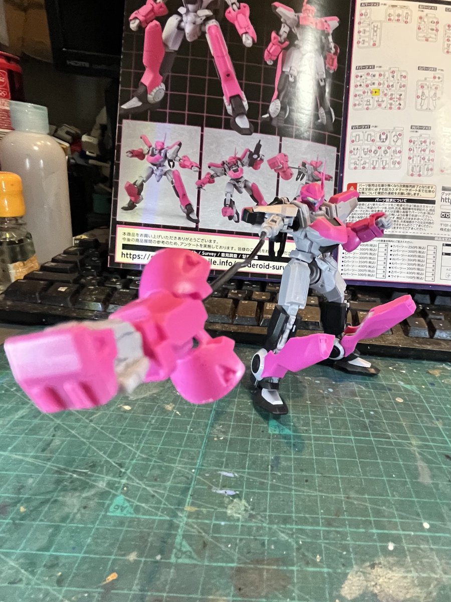 楳木 某 on Twitter: "MODEROIDエステバリス陸戦フレーム 素組みできましたー プロポーションと可動域はすごく良いですよ👍 ゲキガンパンチできたり、バッタくん付いてたりも ...