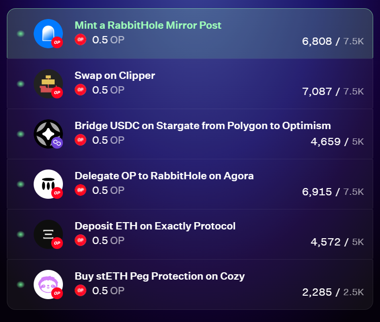 CryptoDuck 🔴 on Twitter: "เควส Week 2 Optimism Race จาก @rabbithole_gg 👉 https://rabbithole.gg ...